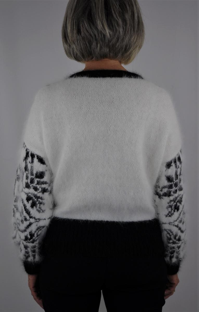 PULL JACQUARD MODELE ANNY BLATT - FAIT MAIN - AU PLAISIR D'HE'LAINES